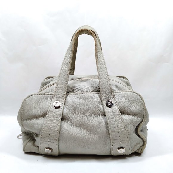 CHANEL | Bags | Chanel Bowling Bag Marais Le Bowler Grey Lambskin ...